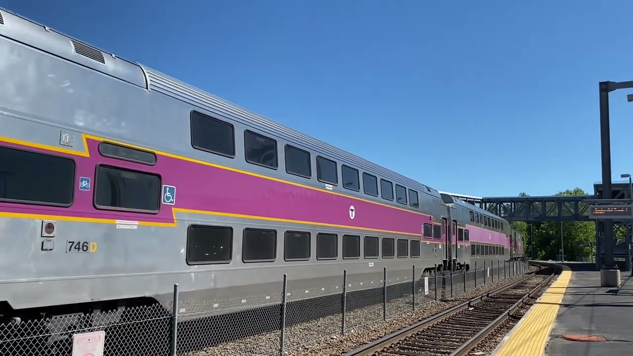 MBTA HSP46 2023 departs Canton Junction - YouTube