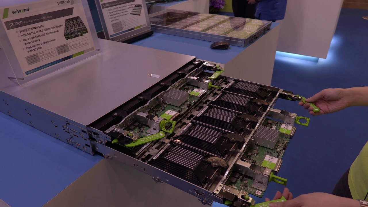Computex 2017 ultra fast NVMe JBOF 21" OCP storage by Wiwynn - YouTube
