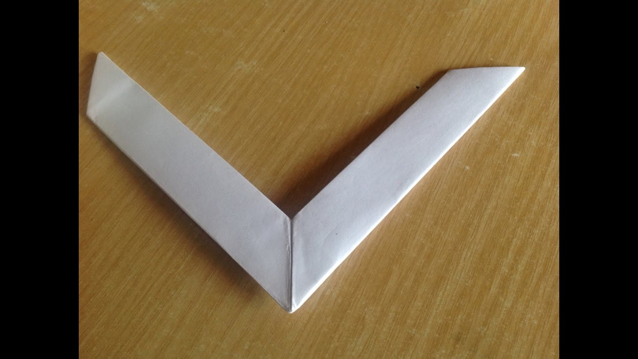 How to Make an Origami Boomerang- Origami DIY - YouTube
