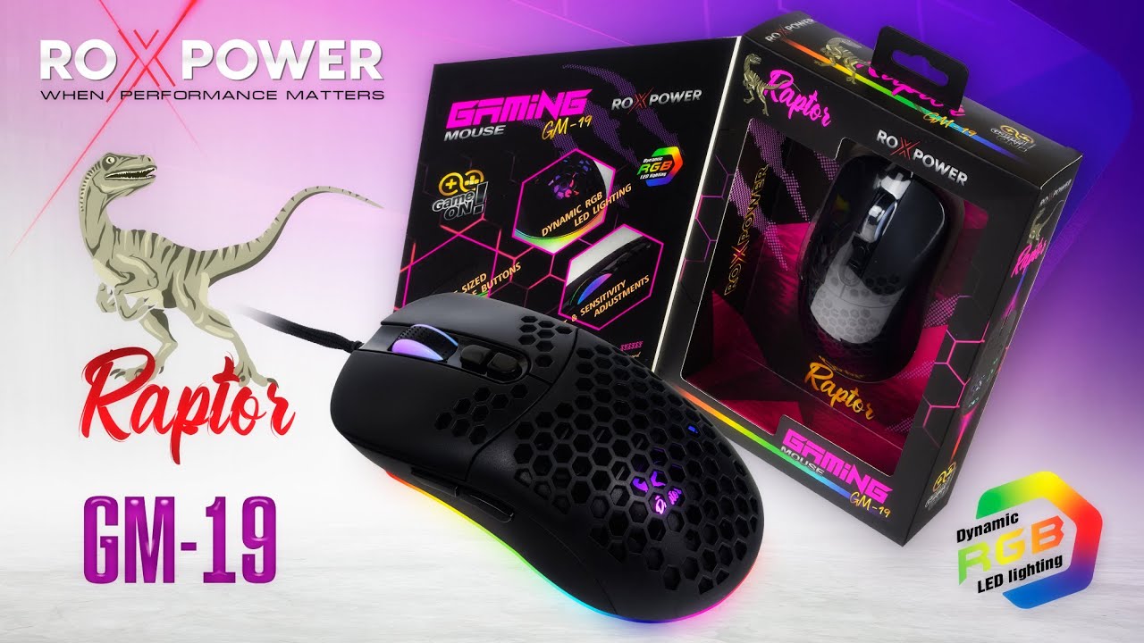 Гейминг мишка - Roxpower Raptor GM 19 - YouTube