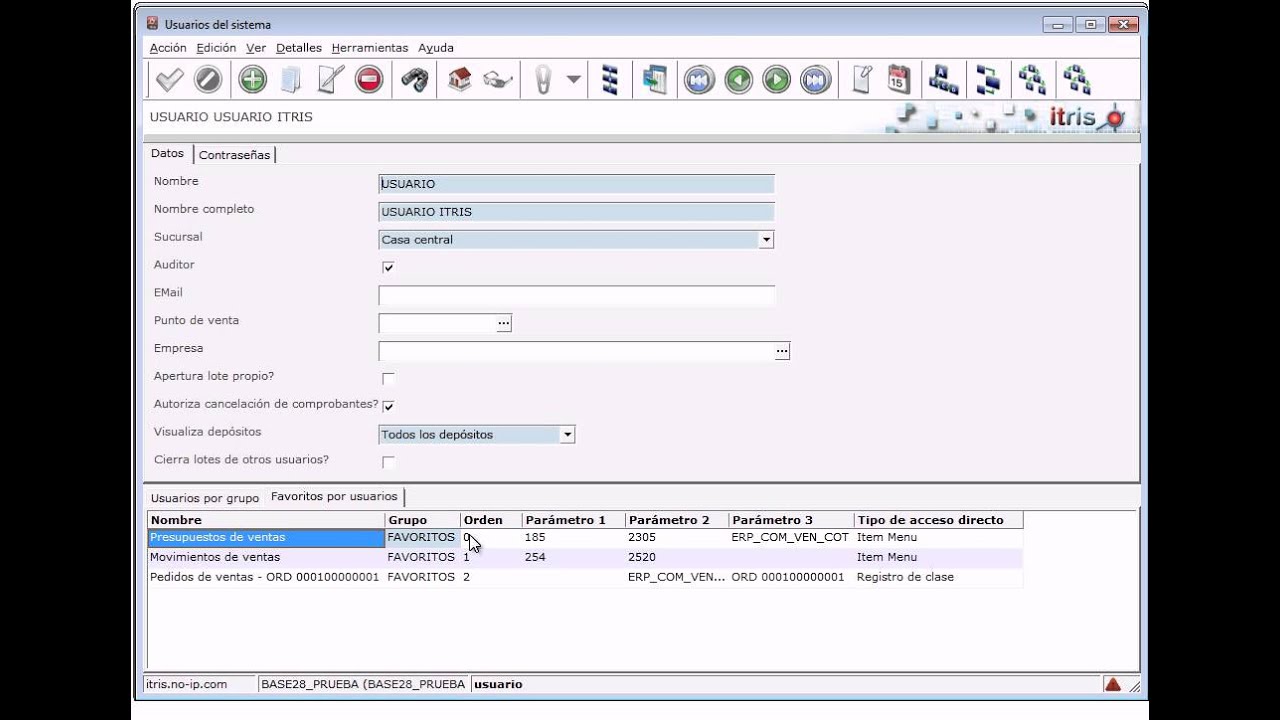 Conociendo a Itris 2.8 [Itris Software] Parte 7 - YouTube