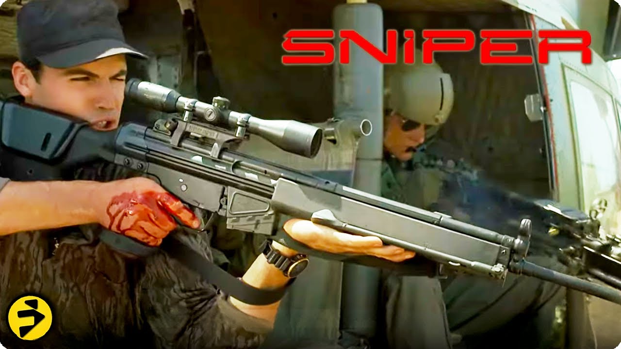 SNIPER (1993) | Helicopter Shooting Scene | Tom Berenger | Billy Zane ...