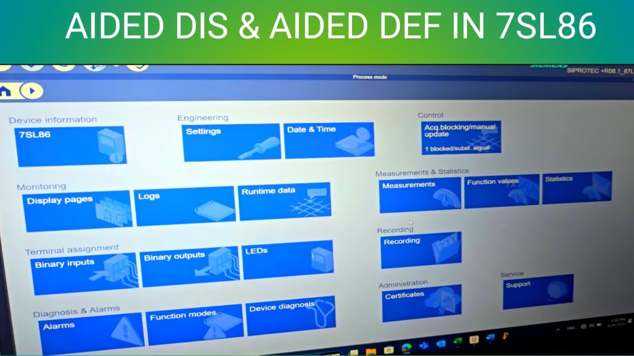 Aided Dis & Aided DEF in 7SL86 - YouTube