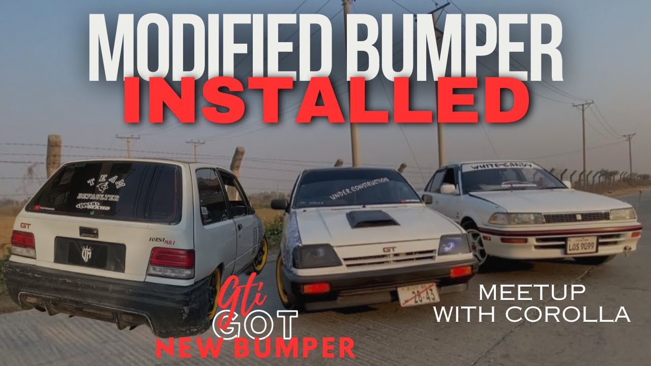 Swift GTI Modified Bumper Installed || Photo Shoot with Corolla - YouTube