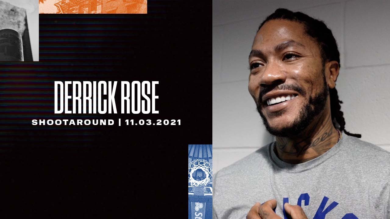 Derrick Rose | Knicks Shootaround (11/03/2021) - YouTube