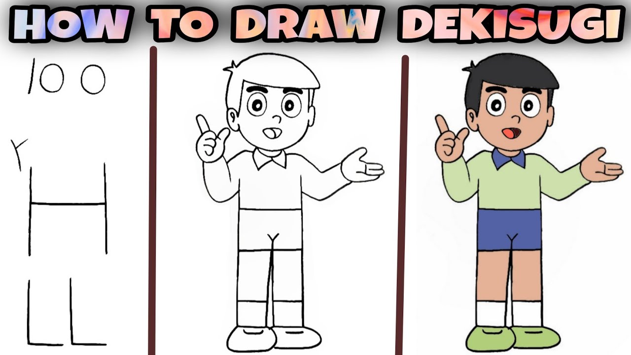 #shorts HOW TO DRAW DEKISUGI FROM DORAEMON using 100yHLL - YouTube