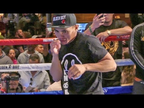 Romero Duno FULL VEGAS PUBLIC WORKOUT ahead of Ryan Garcia Clash | Canelo v Kovalev