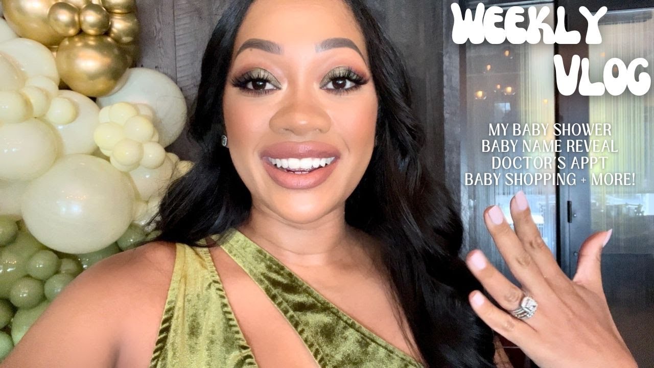 WEEKLY VLOG! | MY BABY SHOWER + NAME REVEAL | DR'S APPT | BABY SHOPPING ...