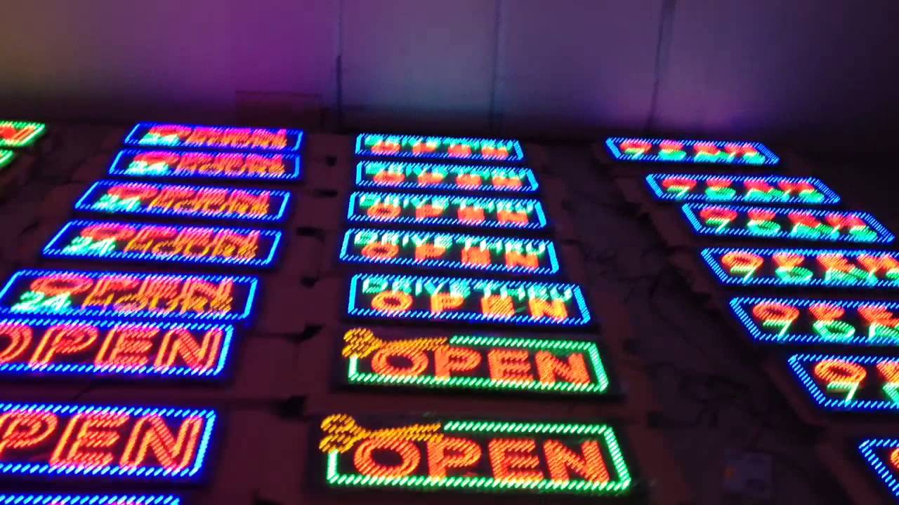 Custom OPEN Signs - YouTube