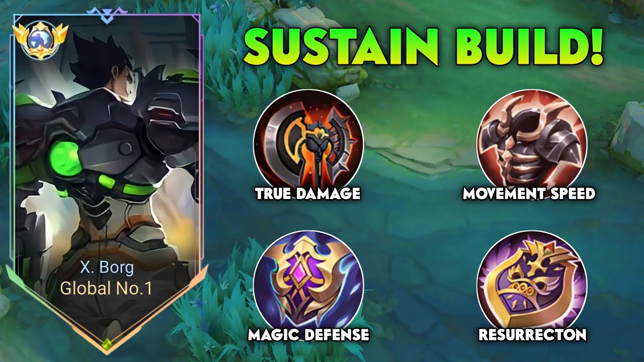 X BORG NEW SUSTAIN BUILD 2024!! | GLOBAL X BORG BEST BUILD & EMBLEM ...