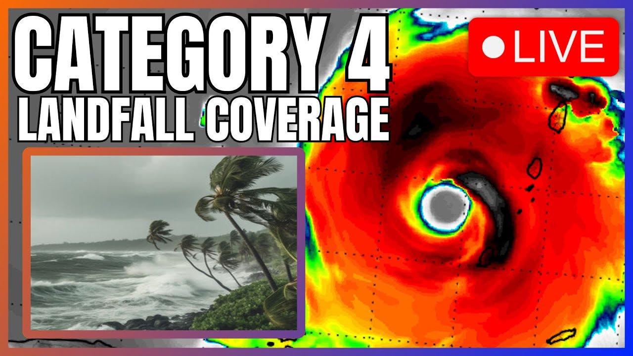 🔴BREAKING: Category 4 Beryl Landfall Coverage In The Windward Islands ...