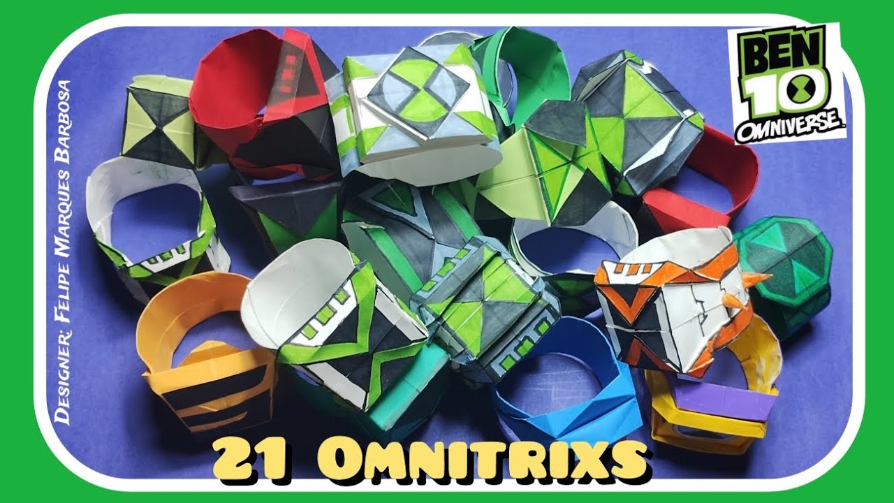 Todos os 21 modelos de omnitrix em Origami criados pelo Canal Mais ...