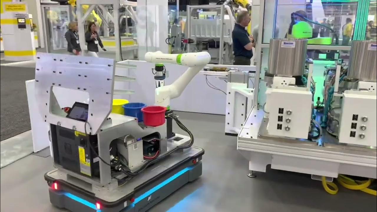 Automated Machine Tending using Fanuc CRX and MiR 600 - YouTube