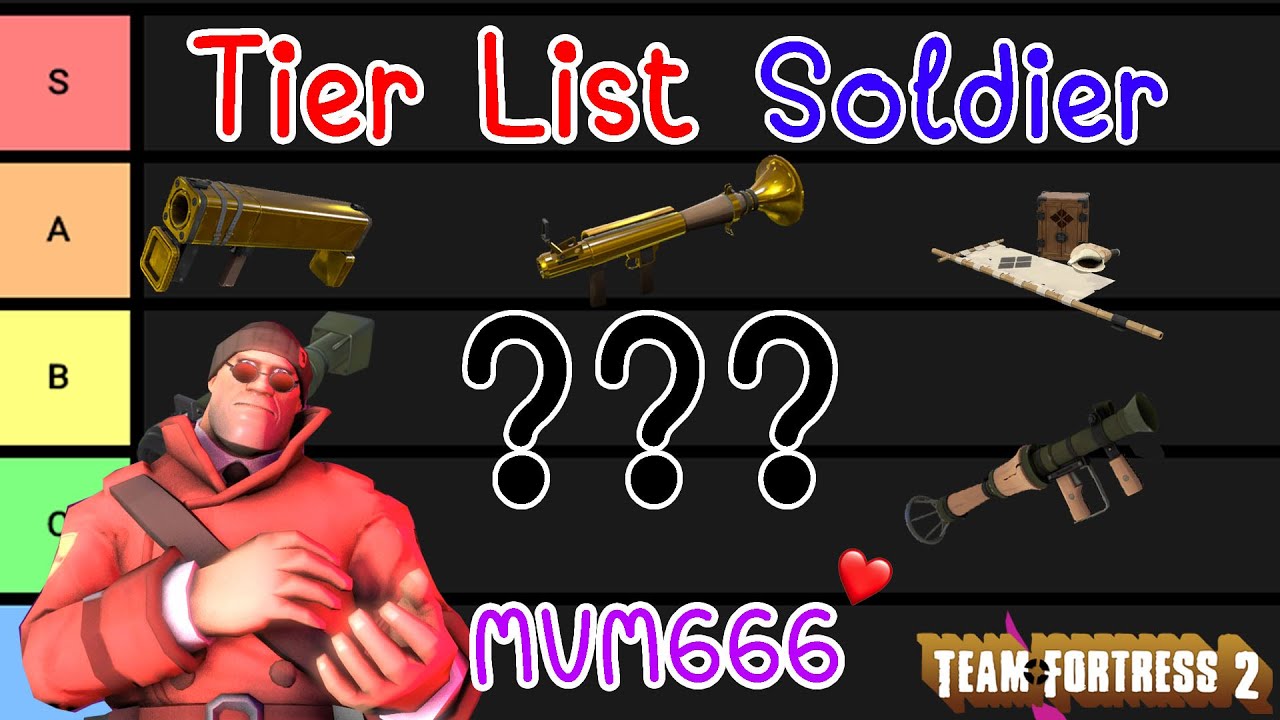 Tier List อาวุธของ Soldier ในโหมดMVM666! Team Fortress 2 Tier list #14 ...