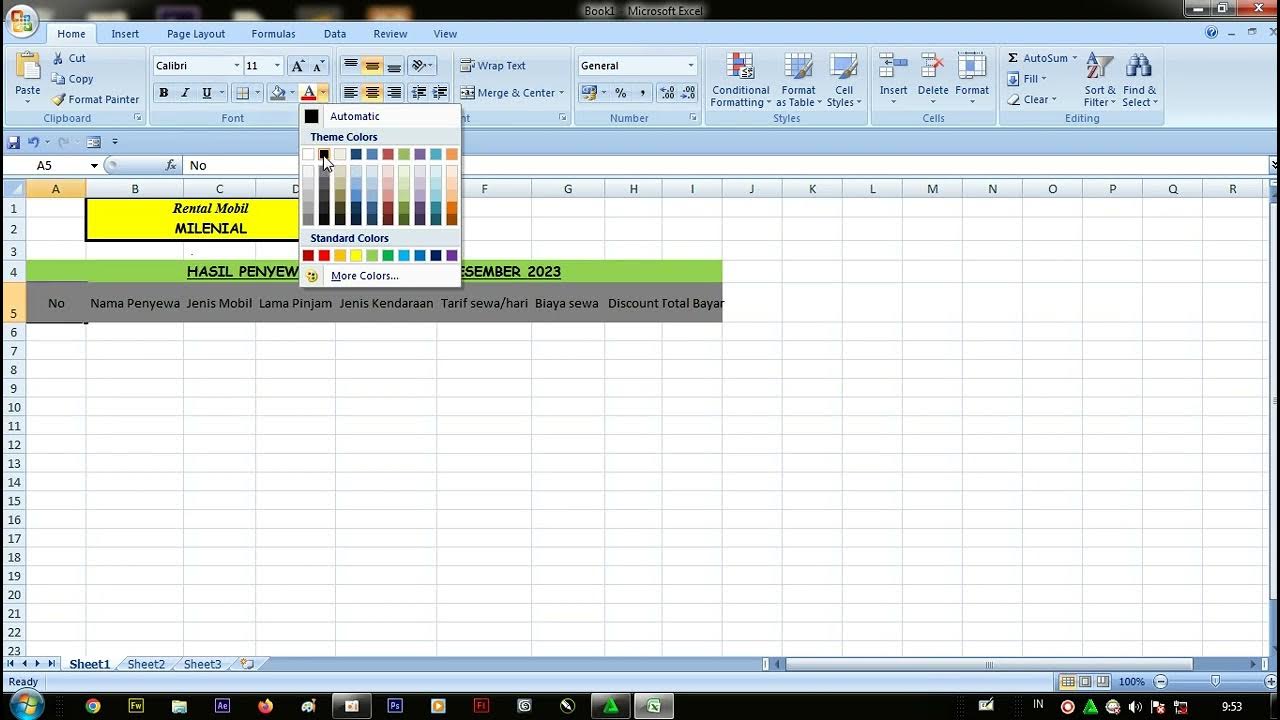 TUTORIAL MEMBUAT TABEL | TUGAS INFORMATIKA - YouTube