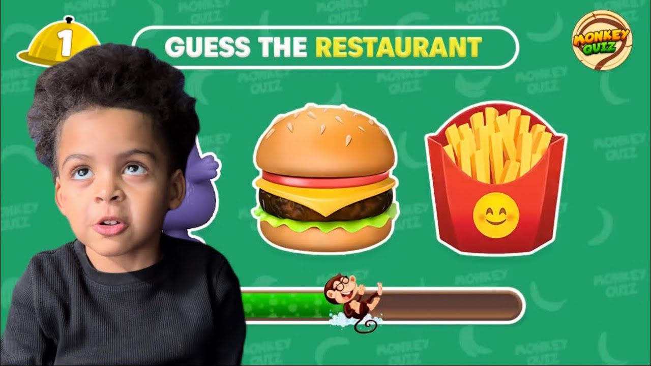 Guess The Fast Food Restaurant By Emoji? Monkey Quiz - YouTube