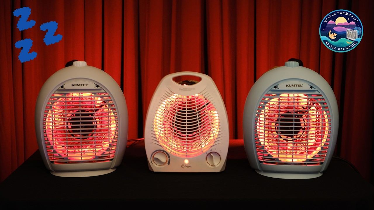 💤 Distant Triple Fan Heater Sounds with Deep Tube Box Fan Noise For ...