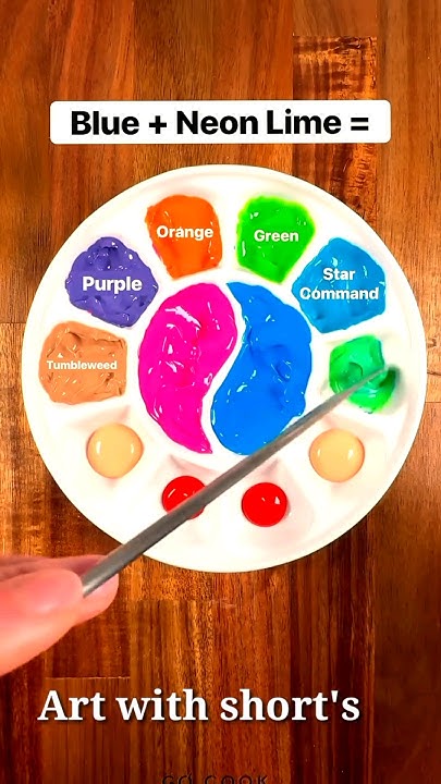 Mixing pink vs. mixing blue with same colors #colormixing #short # ...