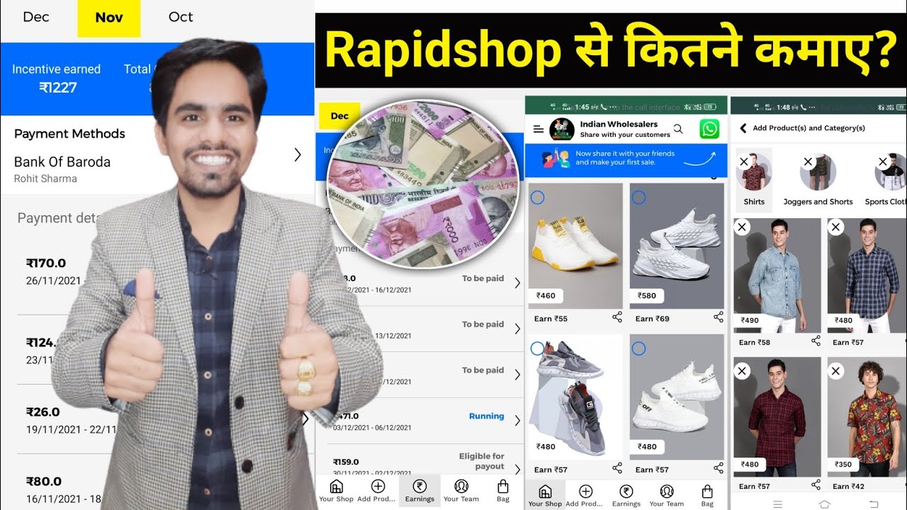 Best Work From Home App | Rapidshop App Income Proof | Earn Money ...