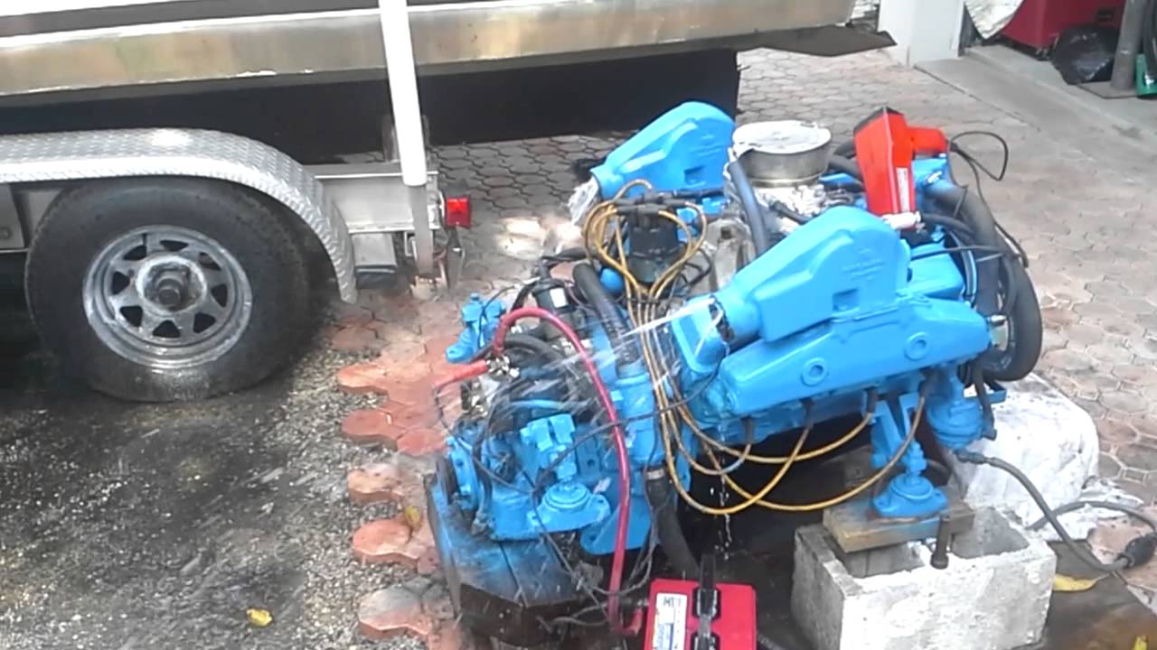 350 marine engine on the ground running ace marine - YouTube