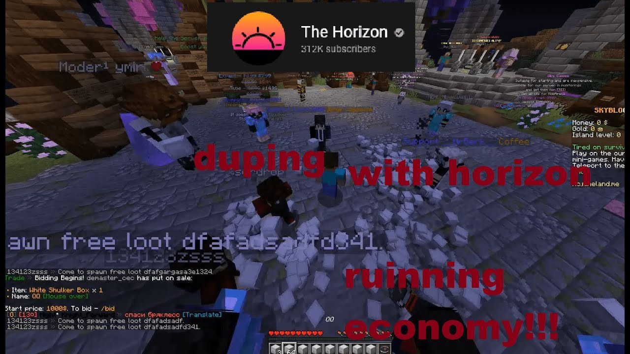 Minecraft Duping, ft.Horizon, Duped stuff in P2W server - YouTube