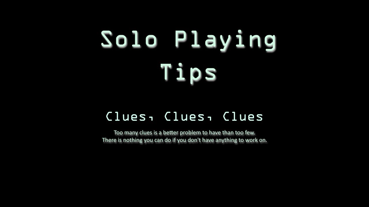 Solo Playing Tips: Clues, Clues, Clues #soloRPG #soloRPGtips - YouTube