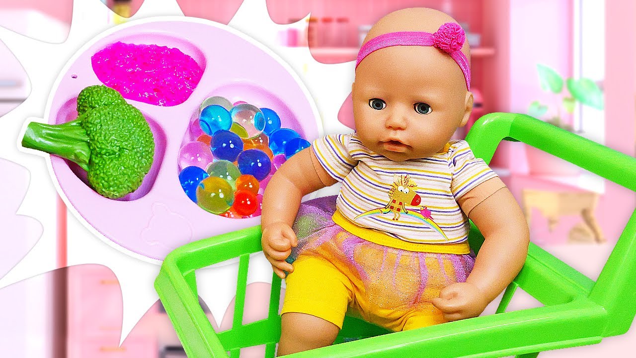 A Boneca Baby Born Annabelle em Busca do Prato Perfeito no Mercado. 🛒🍽️ ...