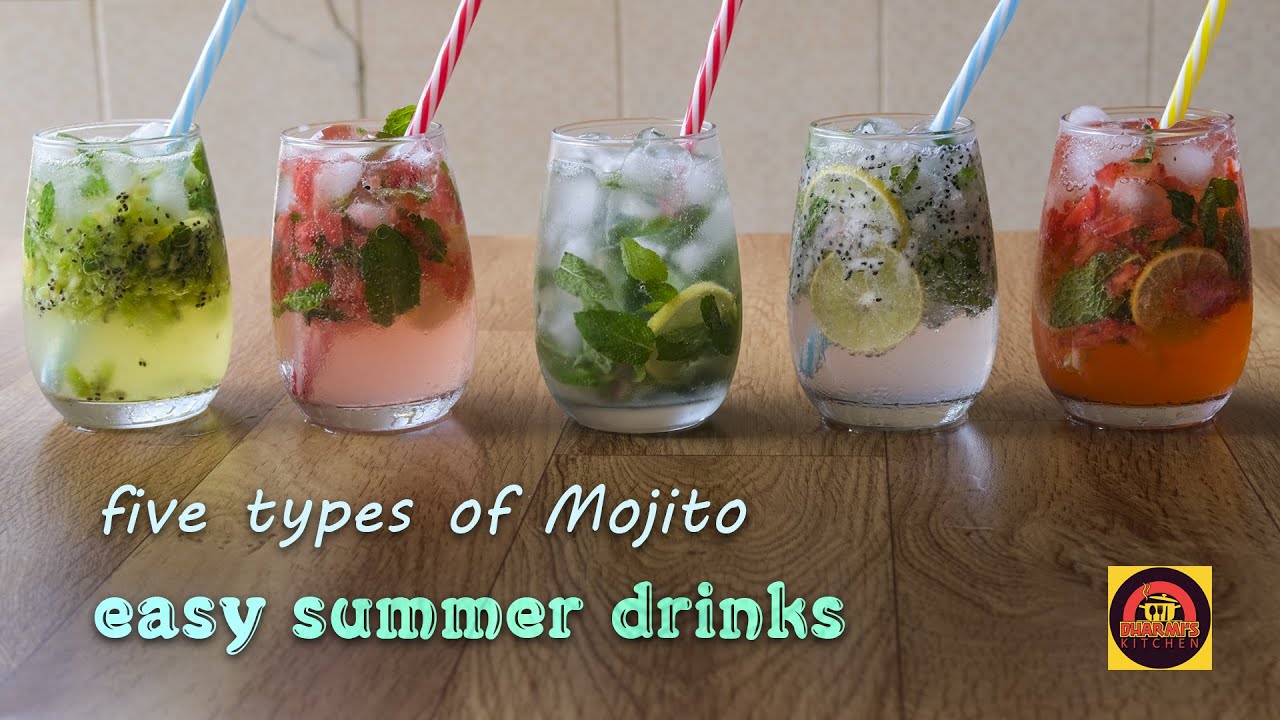 5 Types Of Easy Mojito | Virgin Mojito Recipe | Refreshing Summer Drink ...