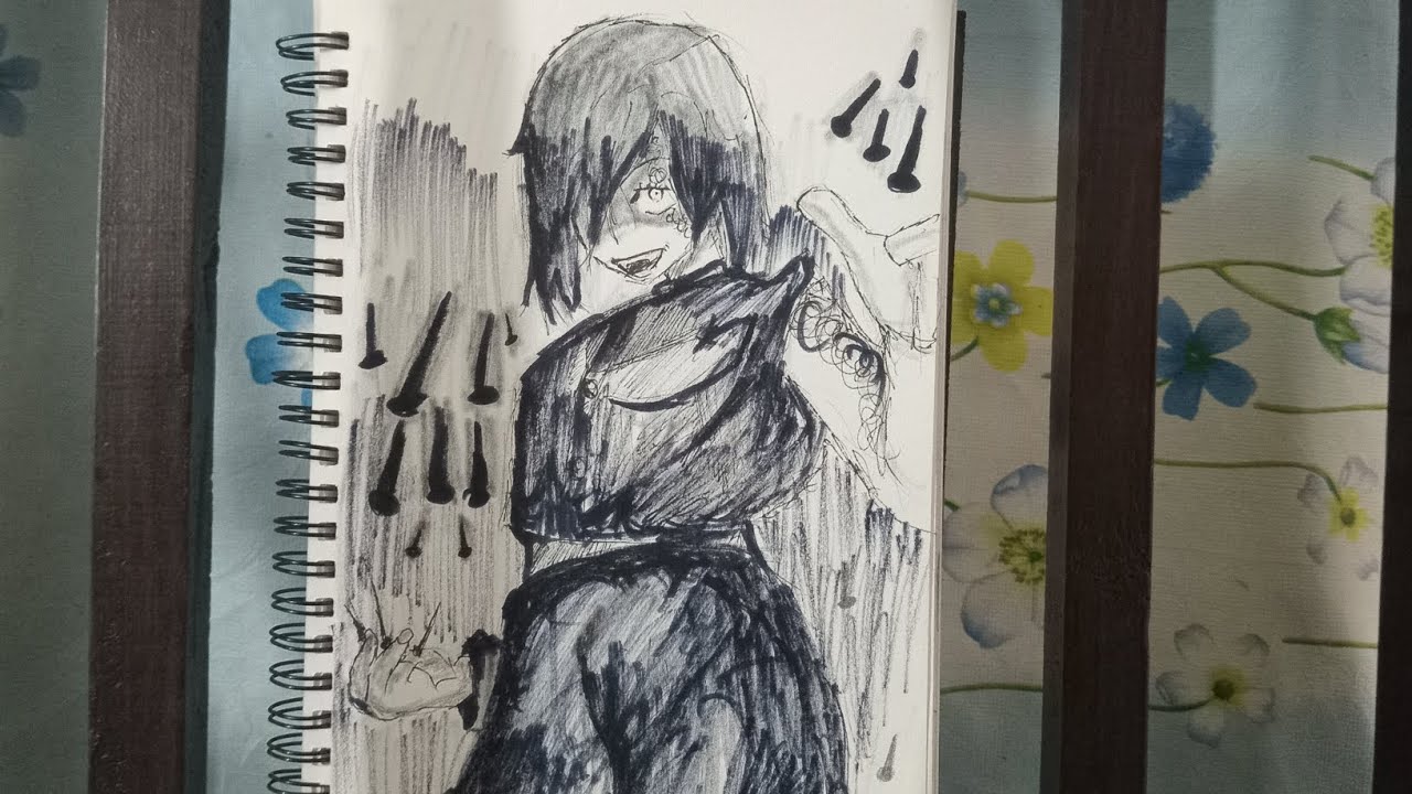 how to draw psychopath nobara from jujutsu kaisen - YouTube