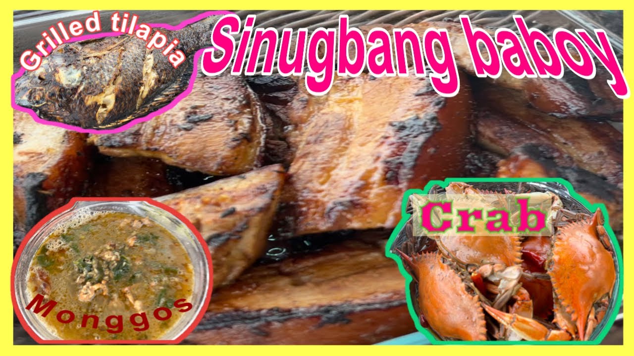 What to cook for dinner? Adobong Crab at sinugbang baboy. Pinoy style ...