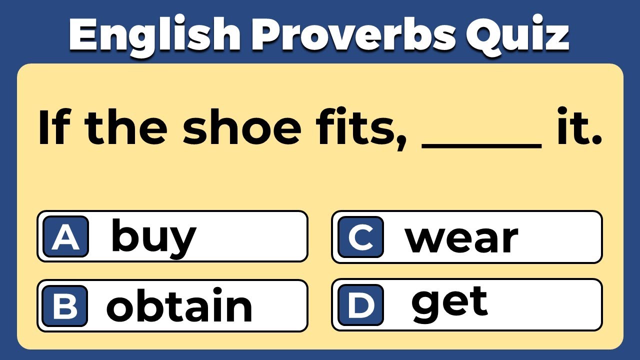English Proverbs Quiz: Can You Pass This Quiz? #29 - YouTube