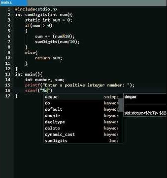 #shorts #rookieprogrammer C program to calculate sum of all digits using recursion - YouTube