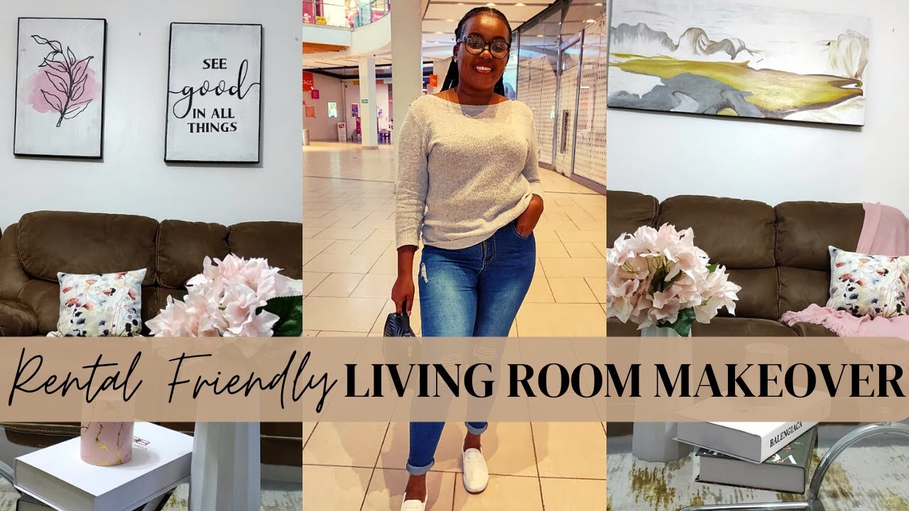 RENTAL FRIENDLY LIVING ROOM MAKEOVER ON A BUDGET // NEW PROJECTS & More ...
