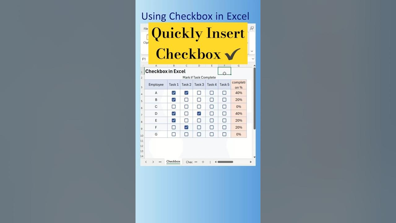 How to Use Checkbox in Excel and Link Formula #myexceltutor #microsoftexcel - YouTube