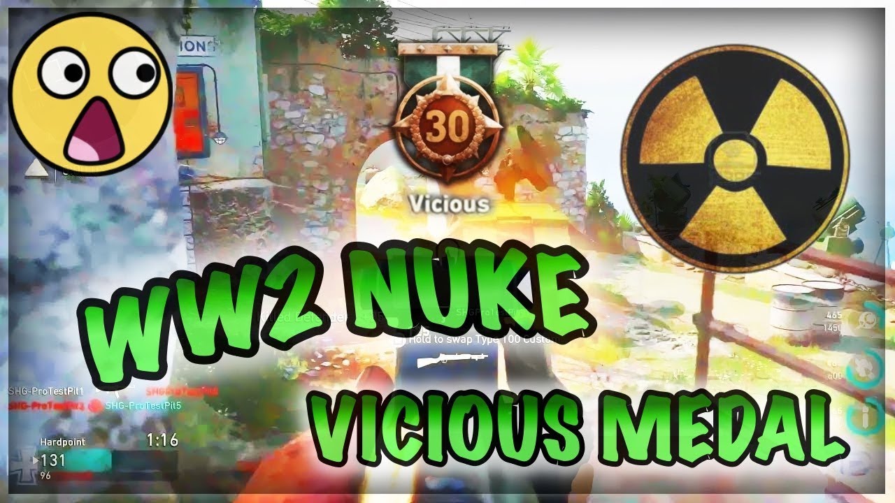 Call of Duty WW2 Nuke Gameplay. Vicious Medal - YouTube