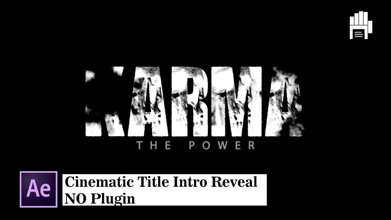 Create Cinematic Title Intro in After Effects | No Plugin | After ...