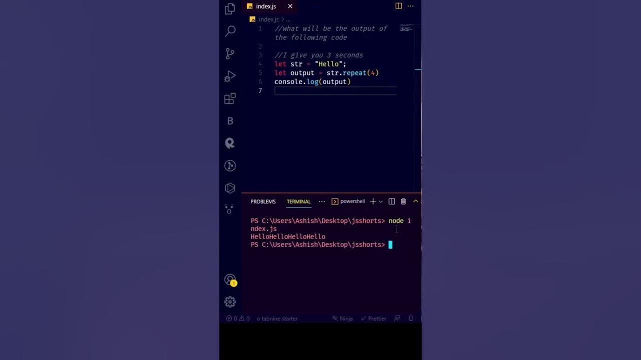 What Will Be The Output Of The Following Code Javascript String