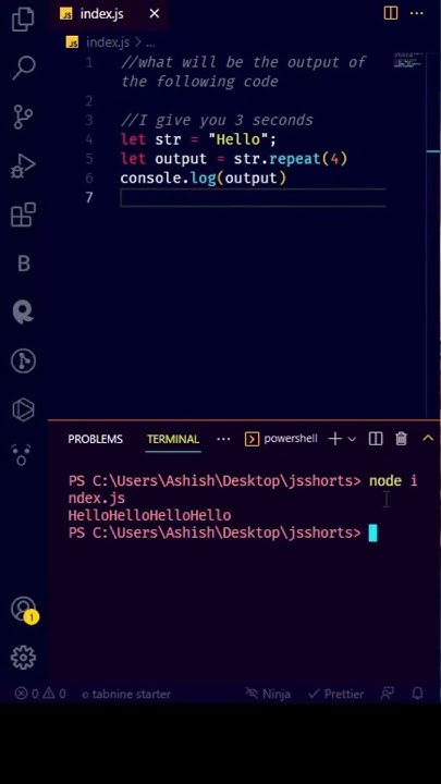 What Will Be The Output Of The Following Code Javascript String Method String Repeat Youtube