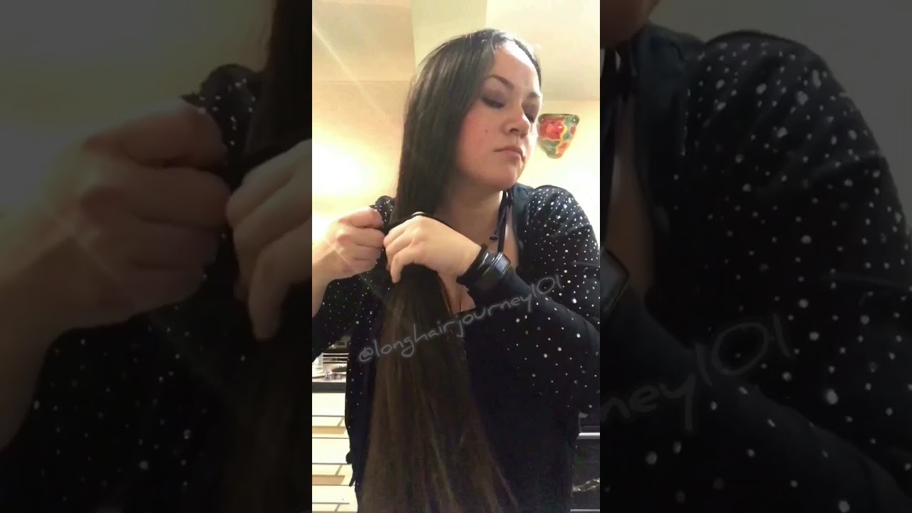 Very long hair - Ponytail Hairplay/ Hair play Video - YouTube