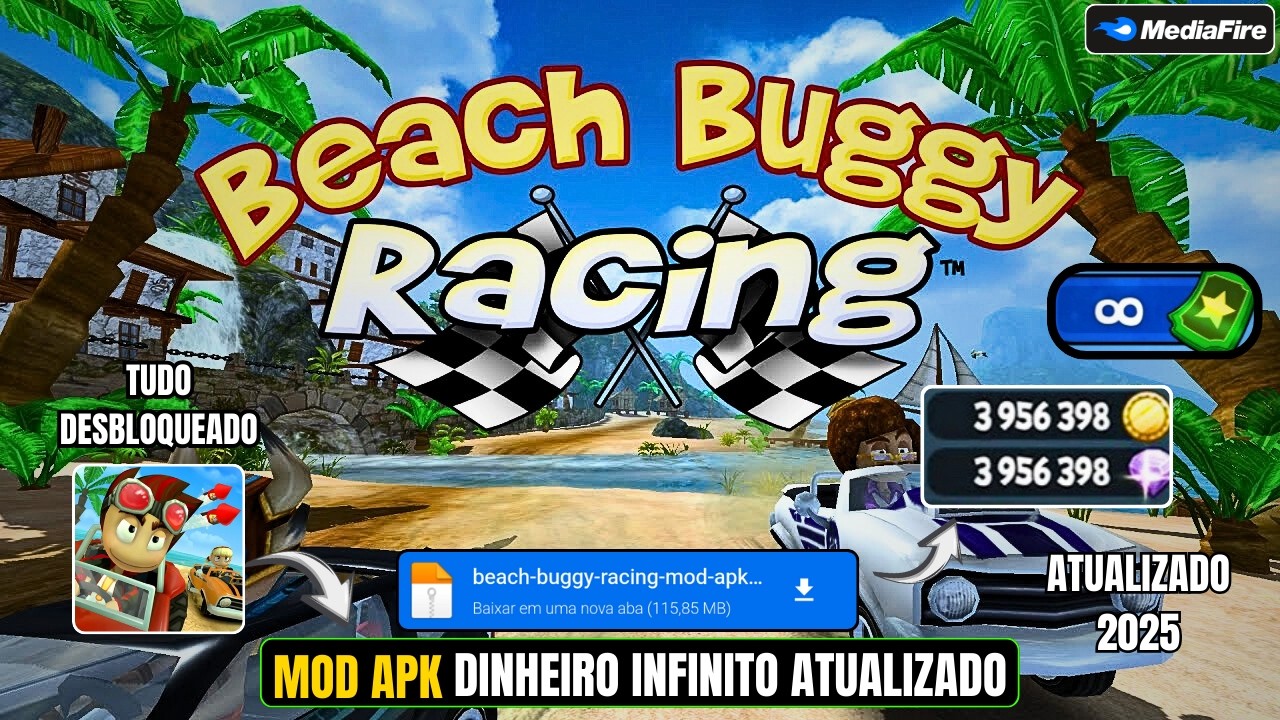 Beach buggy racing apk mod dinheiro infinito atualizado 2025 --- beach ...