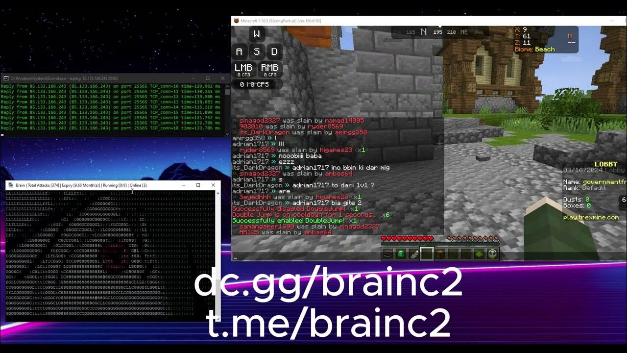 BRAIN C2 Vs Minecraft Server | BEST C2/BOTNET 2024 | GOOD BYPASS | BEST ...