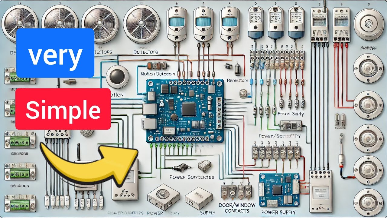 How to Connect Multiple Normally Closed Alarm Sensors to One Zone - YouTube
