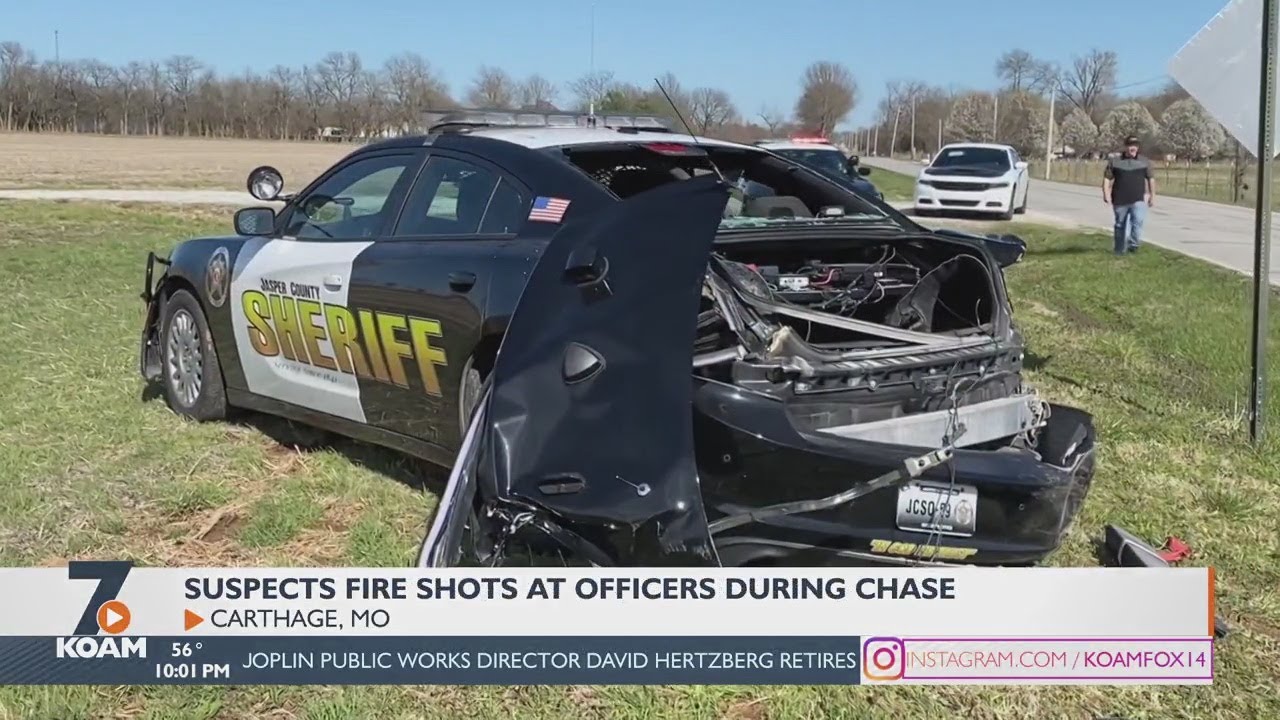 Authorities arrest two suspects after a car chase through Carthage, MO ...