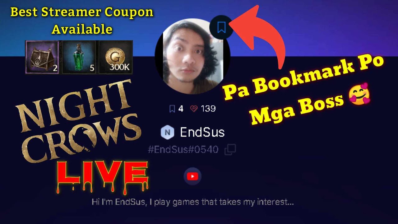 🔴Night Crows Live, Any Seeds + Bookmark = Best Streamer Coupon | Live ...