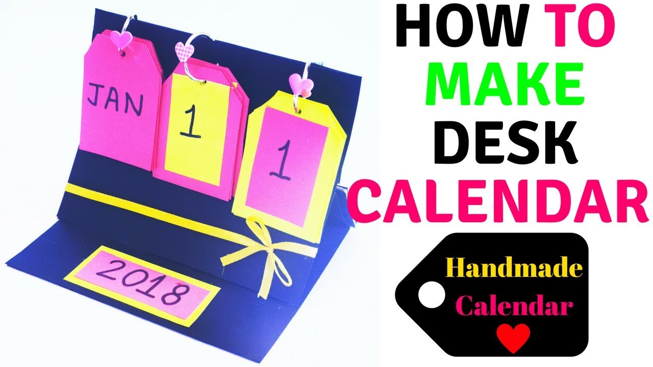 Easel Calendar | Handmade Calendar DIY | Office Desk Decor - YouTube