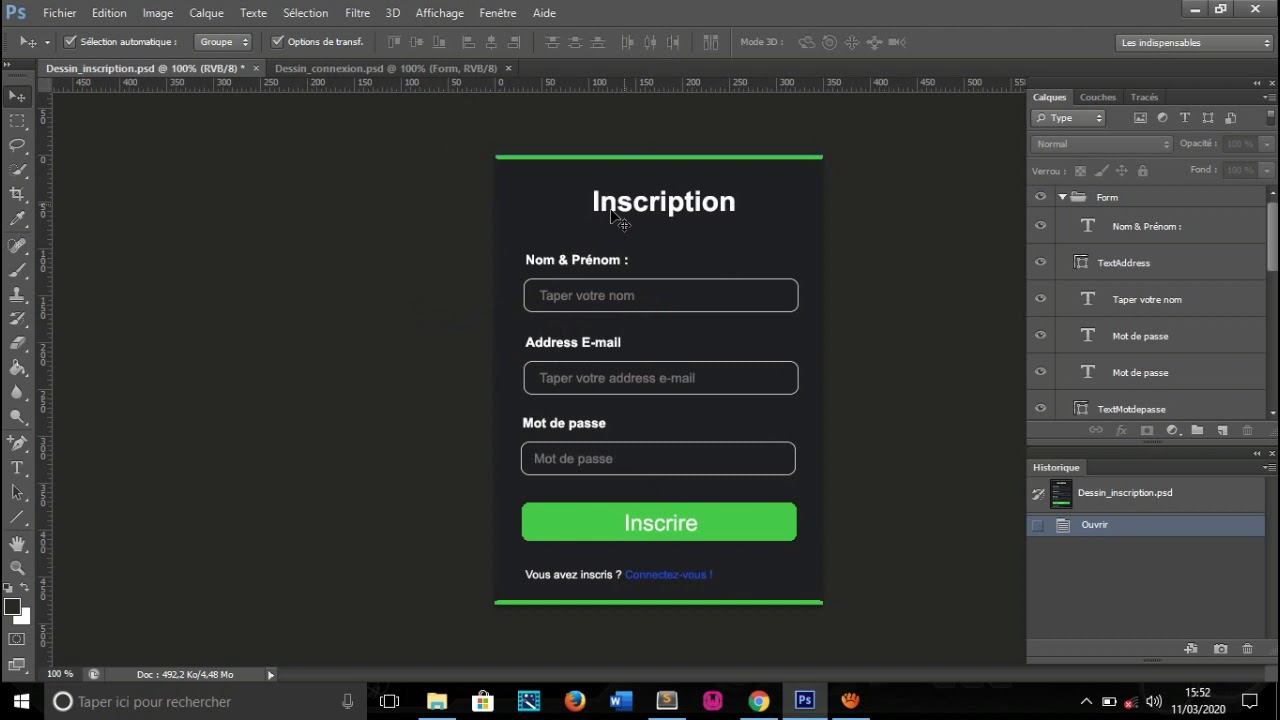 Php Ajax 1 Inscription And Connexion Phpmysql Youtube