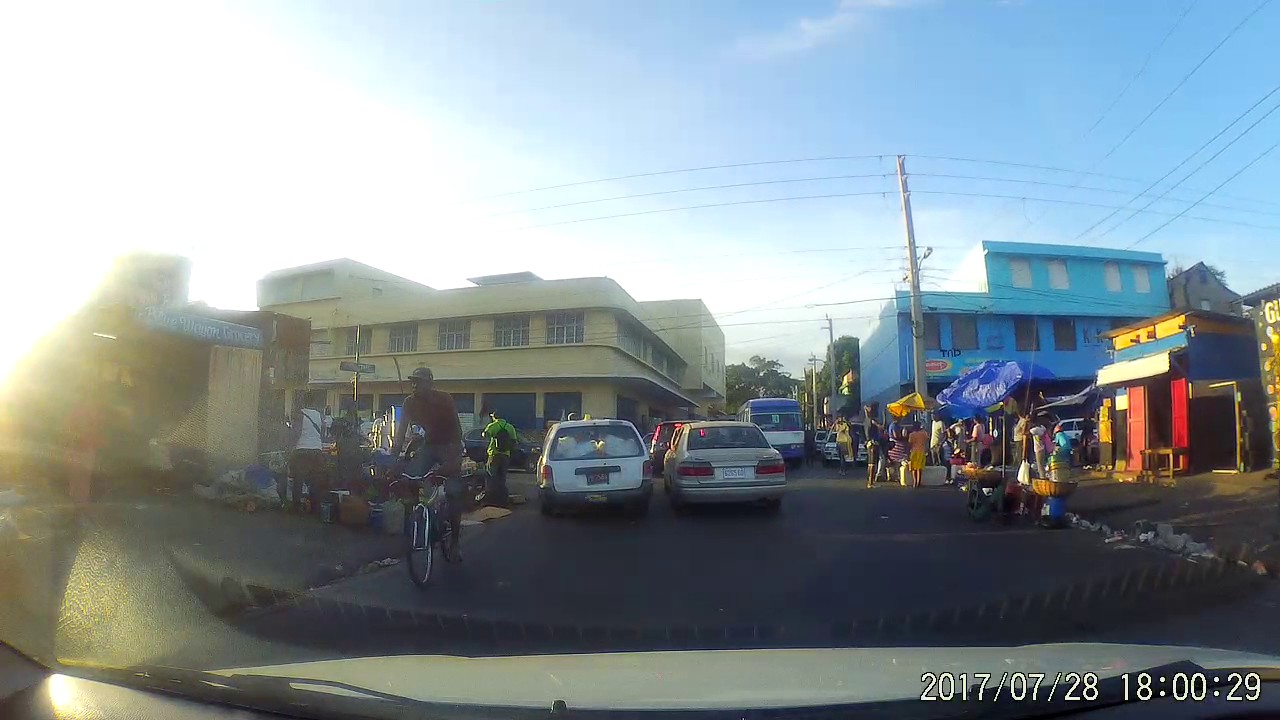 Driving to coronation market one evening in kingston jamaica - YouTube