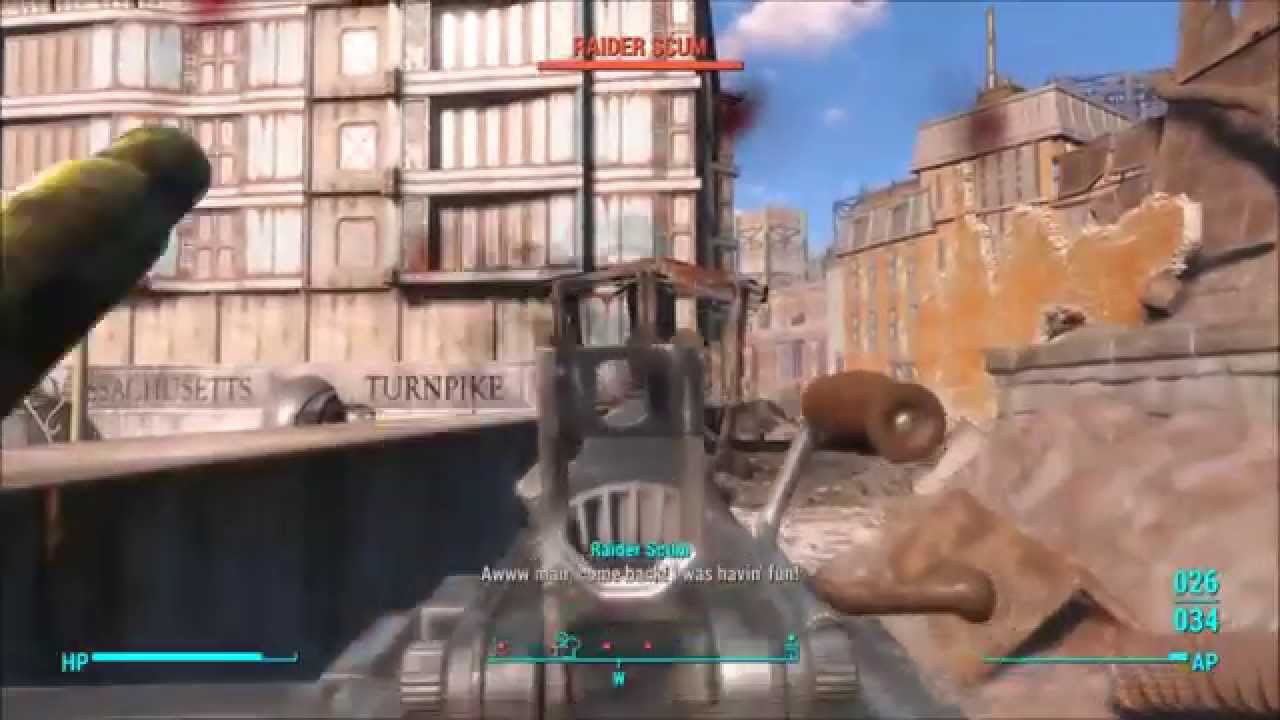 Fallout 4 raider flying in the sky - YouTube