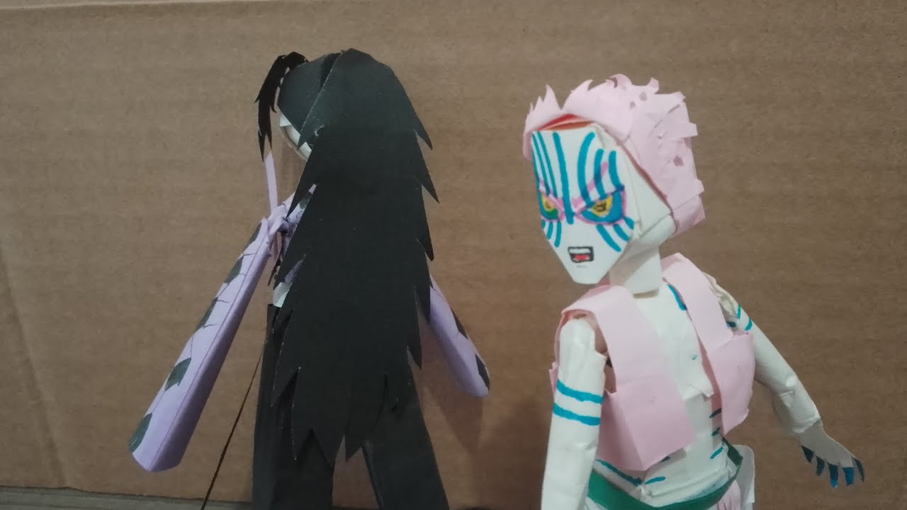 Demon Slayer papercraft: Kokushibou vs Akaza. - YouTube
