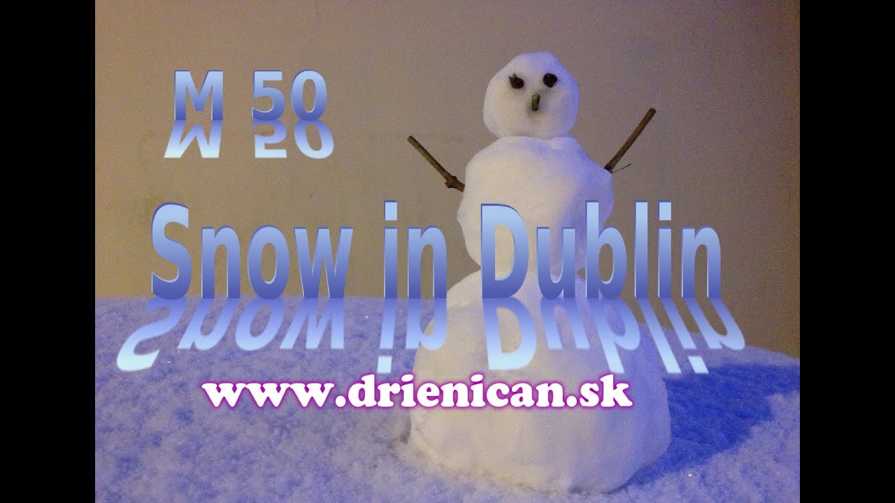 Snow in Dublin, 13th jan-2015, M50 Traffic, 2 hours later... - YouTube